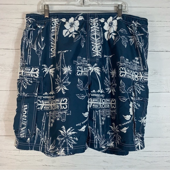 Caribbean Joe | Shorts | Caribbean Joe Board Trunks Men L Blue White ...